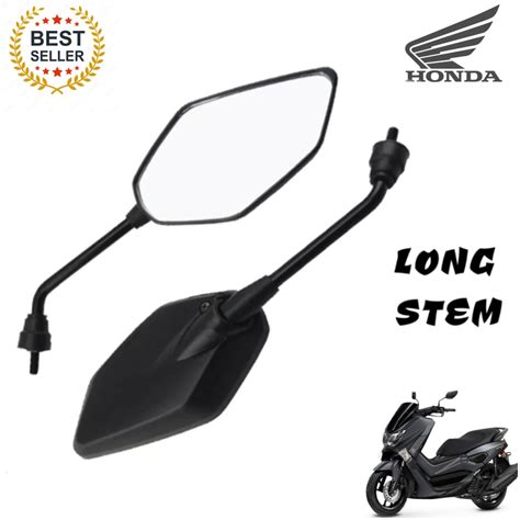 Motorcycle Side Mirror Black Honda Super Cub Long Stemstandard Size