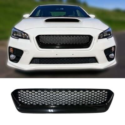 Front Bumper Grill Black Jdm Badgeless Grille Fit 2015 2017 Subaru Wrx