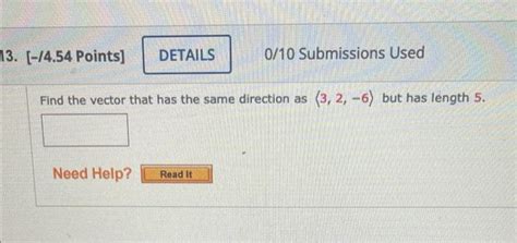Solved Find The Vector That Has The Same Direction As