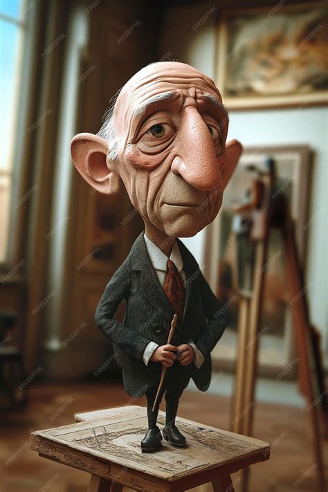 3d Cartoon Character Of Pablo Picasso Premium Ai Generated Image