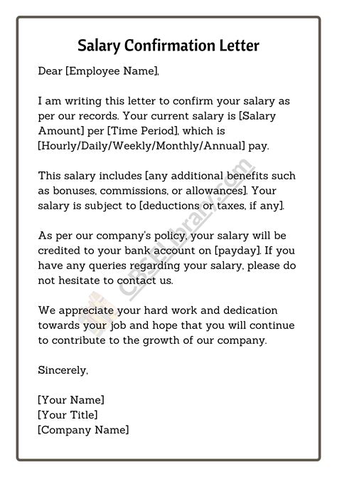 Confirmation Letter Letter Of Confirmation Format Samples Templates