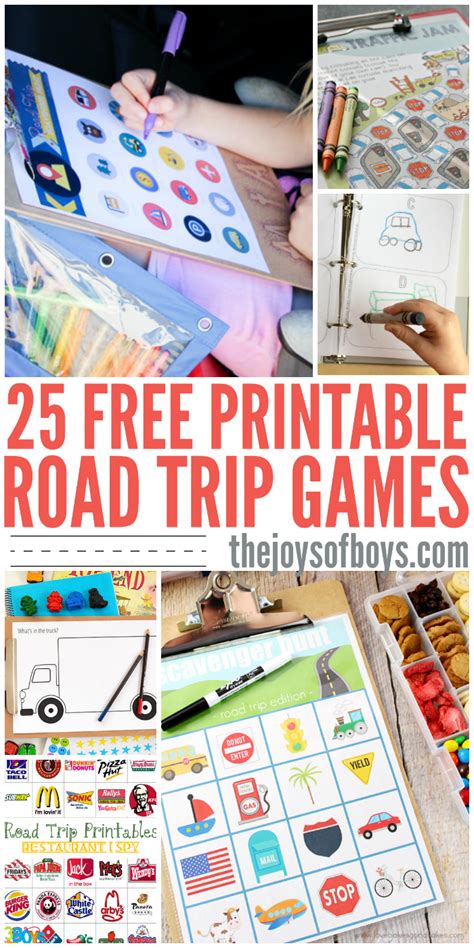Free Printable Road Trip Games