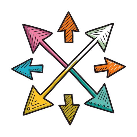 premium vector colorful arrows pointing in different directions