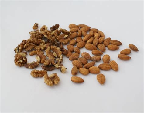 Walnuts And Almonds Walnut And Almond Mixed Nuts Stock Image Image
