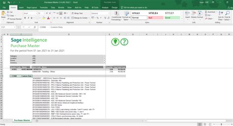 Business Intelligence Report In Sage Sage Software