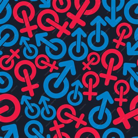 Premium Vector Gender Symbols Sexual Category Theme Seamless Vector