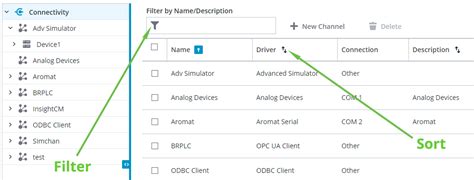 Detail Pane — Filtering And Sorting