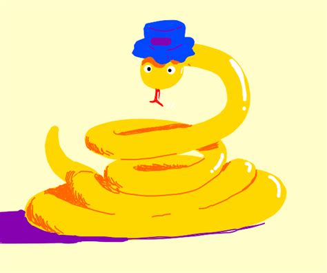 Python Wearing A Hat Drawception