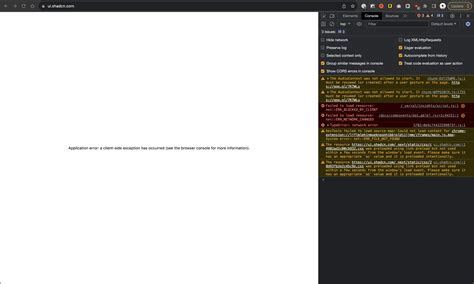 Client Side Exception On Opening Ui Shadcn Issue Shadcn Ui Ui GitHub
