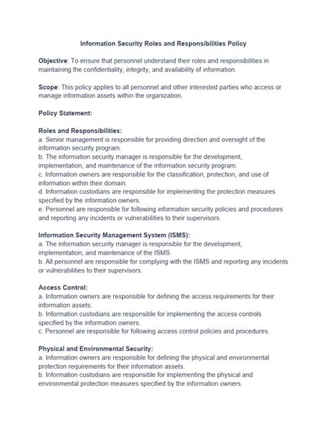 5 2 information security roles and responsibilities pdf information