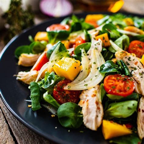 Ensalada De Pollo Con Gajos De Naranja De 313 Kcal Receta Fácil En La