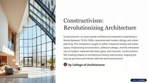 Constructivism Revolutionizing Architecturepptx
