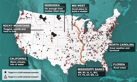 Map Shows The Best Place To Buy A House In Us To Survive Nuclear War