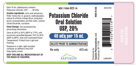 Dailymed Potassium Chloride Potassium Chloride Oral Solution