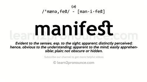 What Is The Medical Definition For Manifestation At Robert Bence Blog