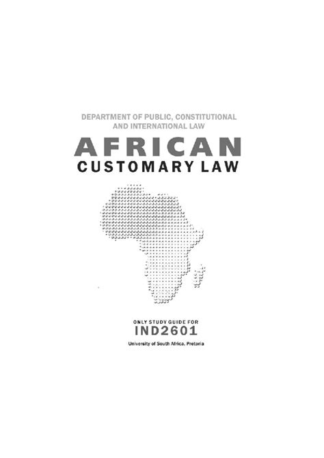 African Customary Law Understanding Legal Framework And Practices