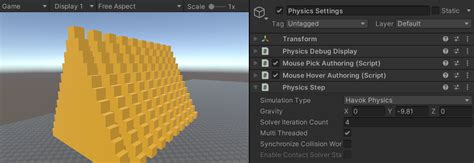 Physics For Ecs Havok Physics For Unity And Unity Physics Unity Learn