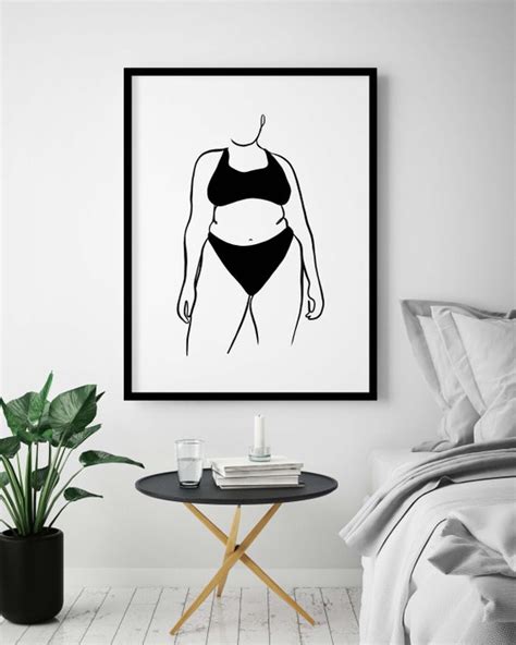Curvy Woman Art Instant Download Body Positivity Art Wall Art Etsy
