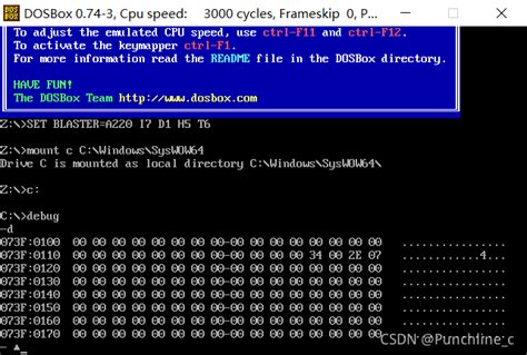解决dosbox Illegal Comman：debug；drive C Does Not Existdosbox Illegal
