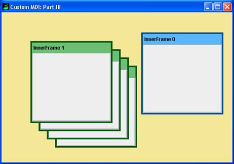 a quick demonstration of setting up an internal frame in an application
