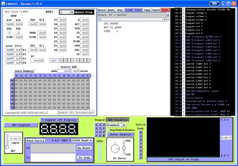 edsim51 โปรแกรมจำลองการทำงานของ mcs51 123 microcontroller