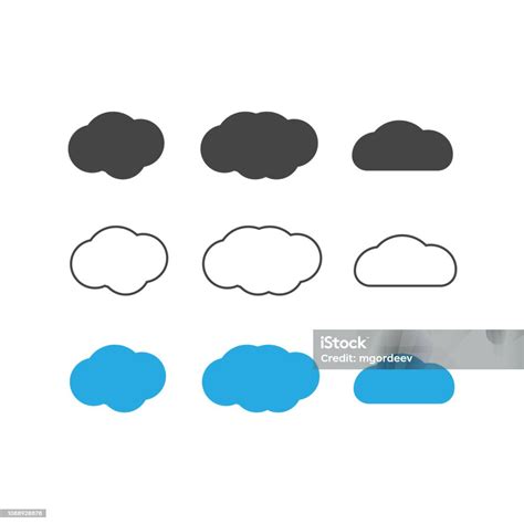 Icônes De Formes De Nuages Cloud Application Vector Background Vecteurs