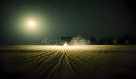 Spooky Halloween Scene With Masterpiece Spectral Forms Crossing