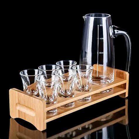 셰이커 칵테일 크리스탈 유리 바 세트 300ml500ml 총알컵 주류 컵 컵 디스펜서 와인 홀더 티몬
