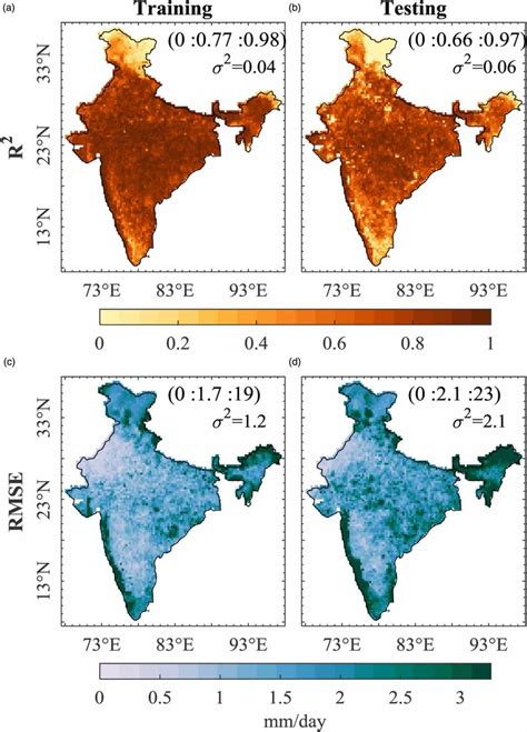Spatial Variation Of A B Coefficient Of Determination R 2 And