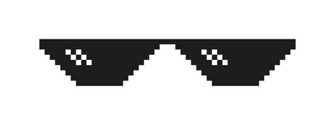 Pixel Glasses Sunglasses Icon Royalty Free Vector Image