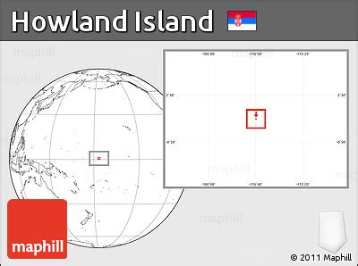 Free Satellite Location Map Of Howland Island Blank Outside