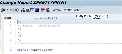 Abap Pretty Print Sap Code Settings To Automatically Indent Beautify