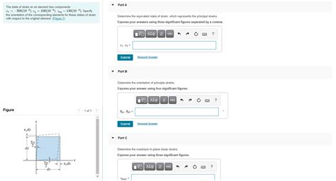 Solved The state of strain on an element has components | Chegg.com