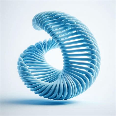 3d Blue Dna Helix Sequence Element Isolated On White Background Premium Ai Generated Image