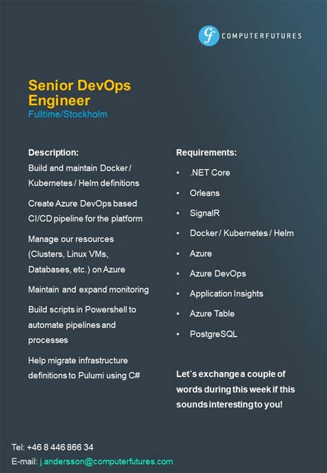 johan andersson on linkedin hiring devops stockholm