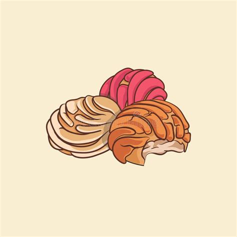 Conchasbread Stock Vector Illustration Of Handmade 292414061