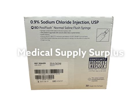 Bd Posiflush™ Normal Saline Filled Flush Syringe 10ml 306499