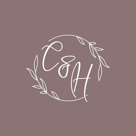 Ch Wedding Initials Monogram Logo Ideas 23680336 Vector Art At Vecteezy