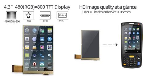 COM43H4N91UTC Ortustech 4 3 Inch TFT LCD Display 480800 Transflective Sunlight Readable LCD