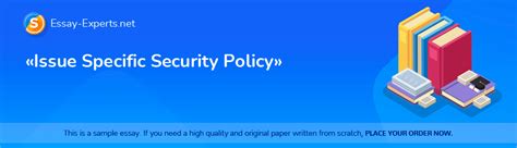 Look Through The Superb Management Essay Sample About Issue Specific Security Policy