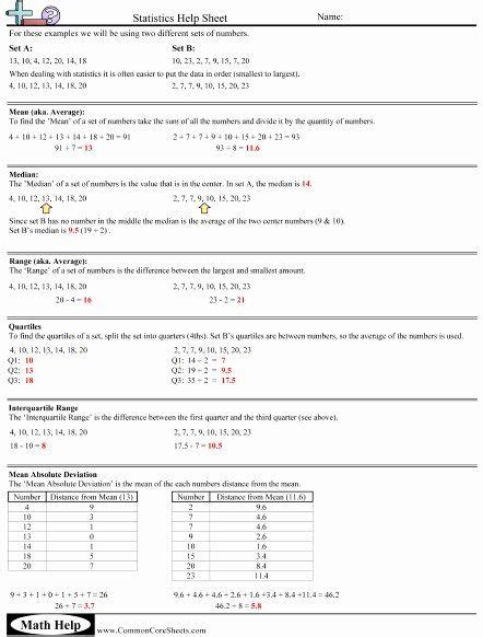 50 Mean Absolute Deviation Worksheet College Math Statistics Math Math