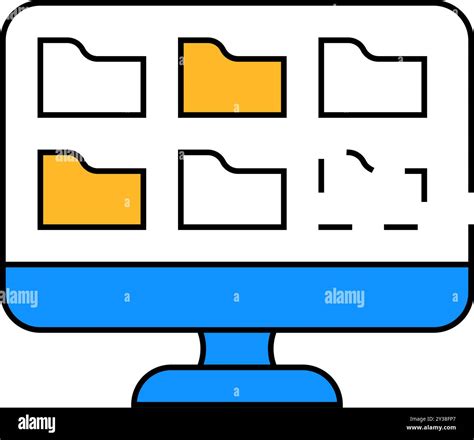 Folders Of Operating System Icon Color Illustration Stock Vector Image And Art Alamy