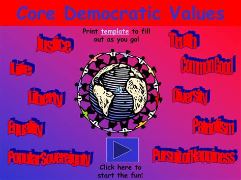Ppt Core Democratic Values Learning Adventure Powerpoint Presentation Id 1146149