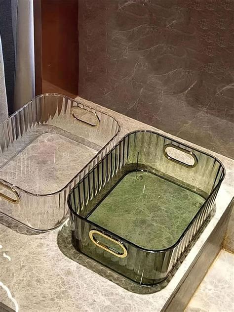 1pc Clear Makeup Brush Storage Box Acrylic Storage Makeup Storage