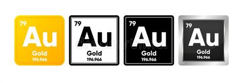 Gold Chemical Element With 79 Atomic Number Atomic Mass And
