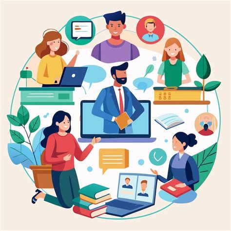 Premium Vector Diverse Team Working Online On Project