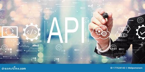 Api Application Programming Interface Concept With Businessman Stock
