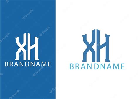 Premium Vector Modern Monogram Initial Letter Xh Logo Design Template