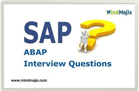 a man standing in front of a question mark with the words sap abap