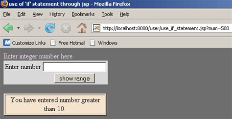 how to use if statement in jsp page